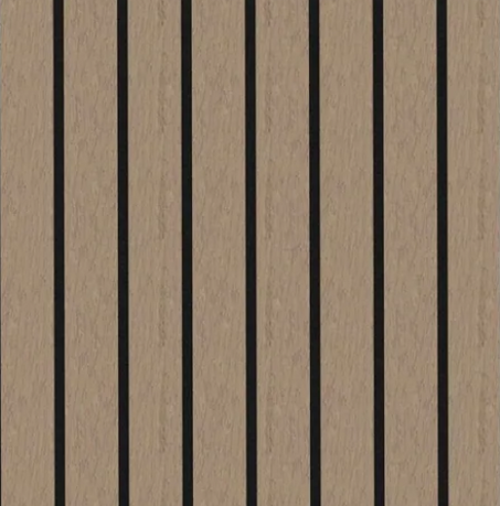 Panel Haus Premium Wide Slat 3-sided Wood Veneer Walnut Acoustic Wall