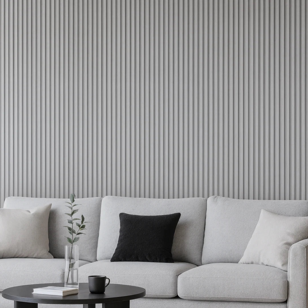 Panel Haus - WPC Grey Oak Wood Effect Fluted Wall Panels